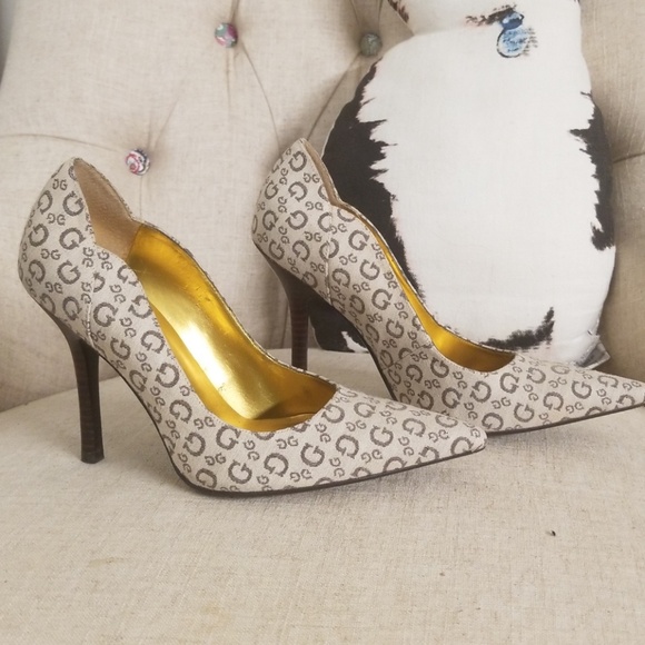 Guess | Shoes | Guess Womens Stiletto In Monogram | Poshmark
